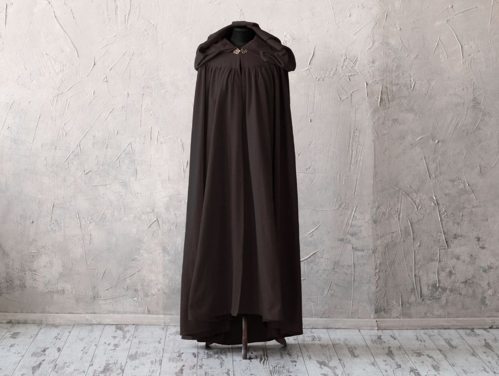 Black fantasy cloak with hood and arm slits | DressArtMystery – Dress ...